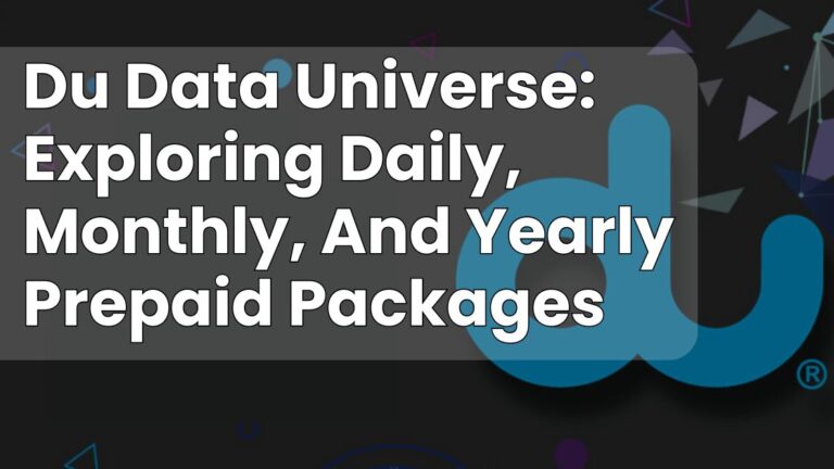 DU Prepaid Data Plans: Daily, Monthly & Yearly Packages